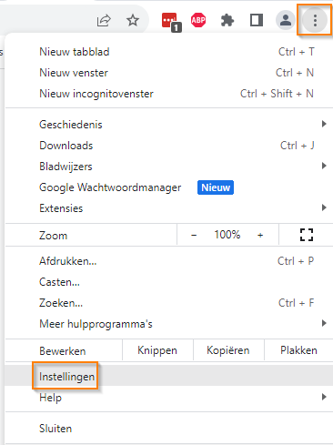 Browser handleiding - Chrome