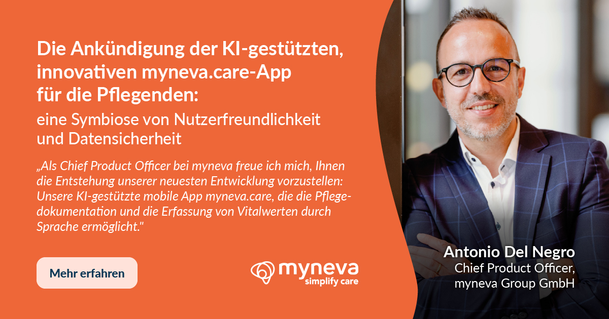 Die Ankündigung der KI-gestützten, innovativen myneva.care-App für die ...
