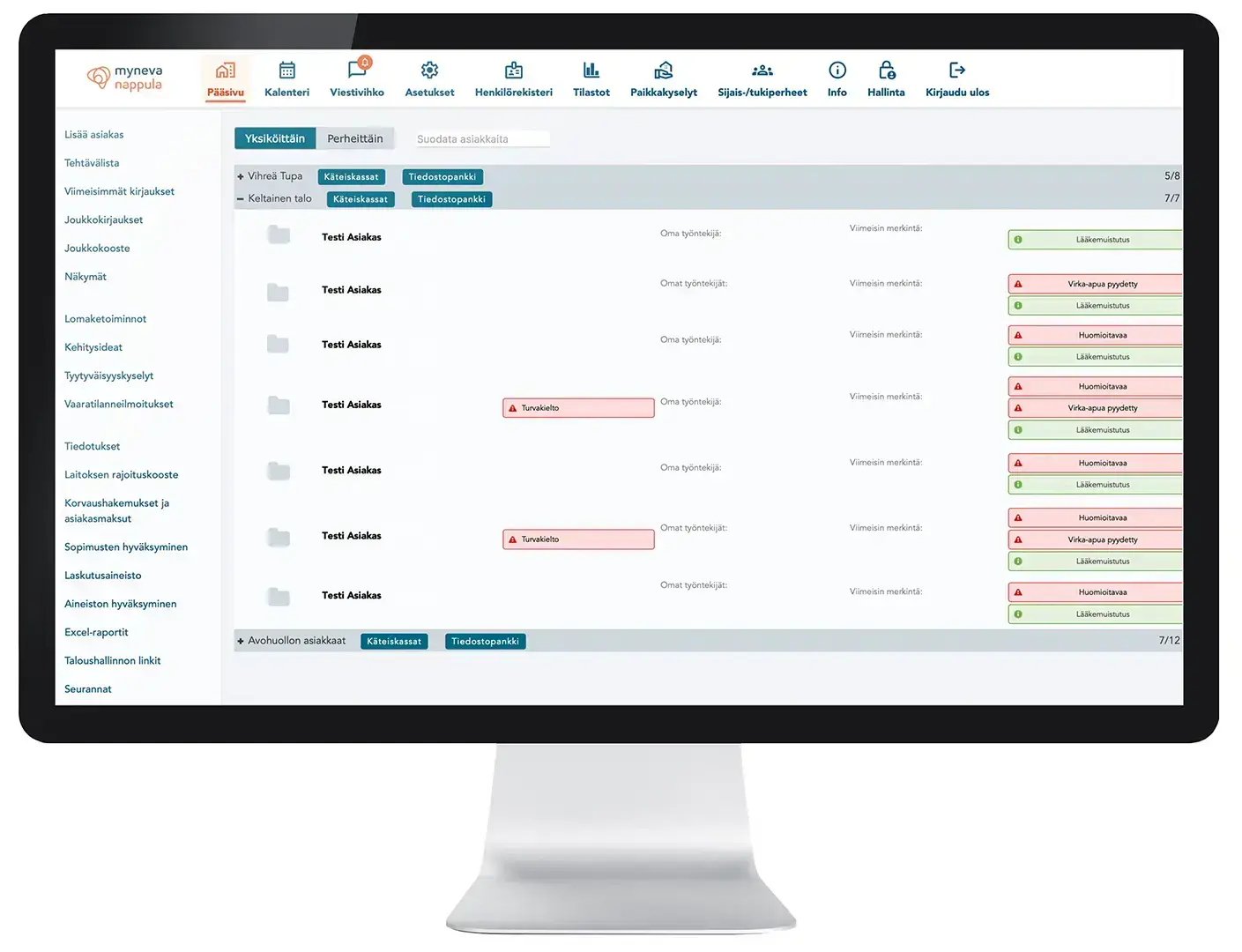 myneva.nappulassa on nyt myneva-brändin mukainen ulkoasu