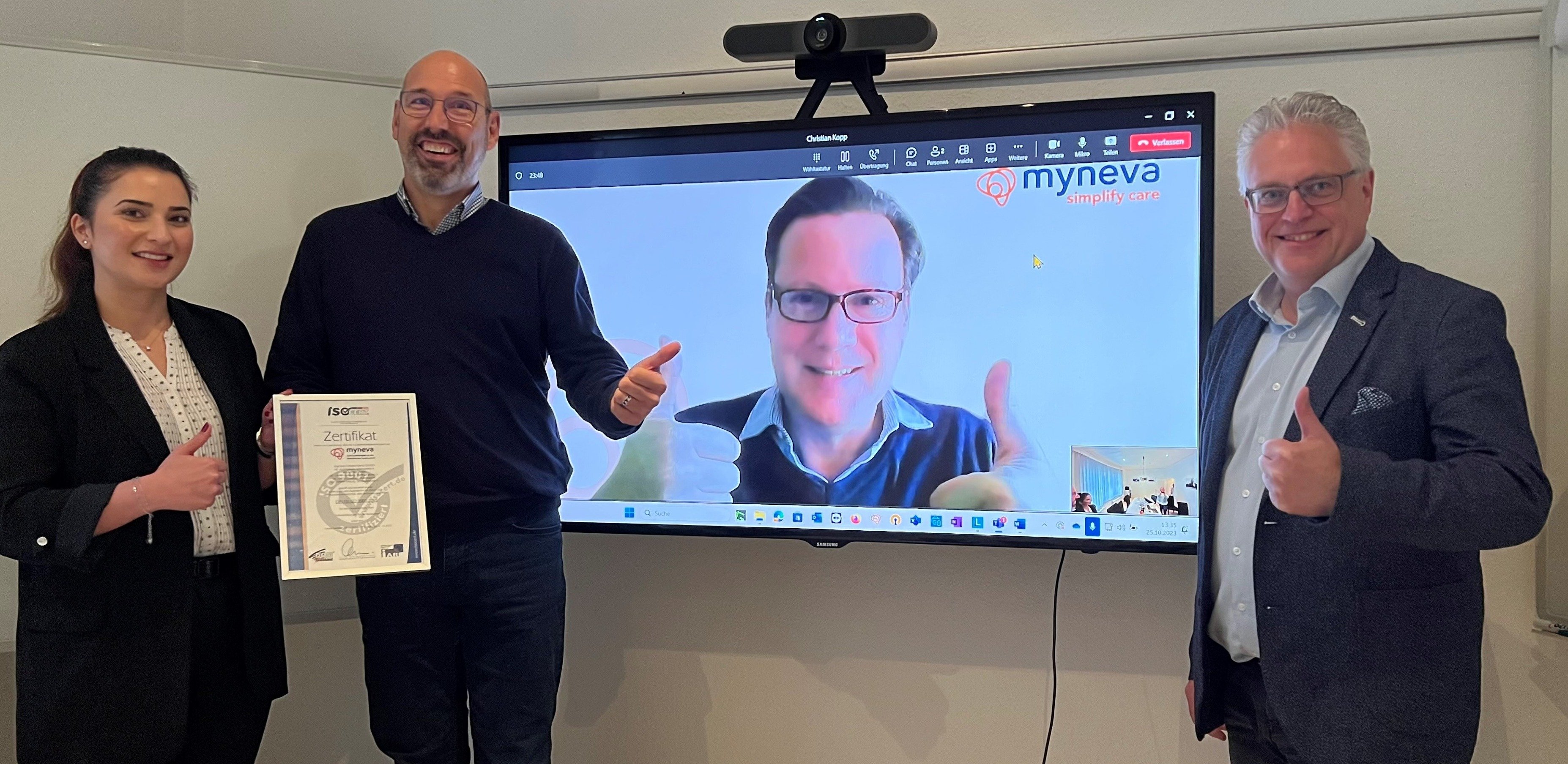 myneva Deutschland Rezertifizierung DIN 9001:2015